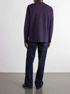 Mr P. Striped Cotton-piqué T-shirt