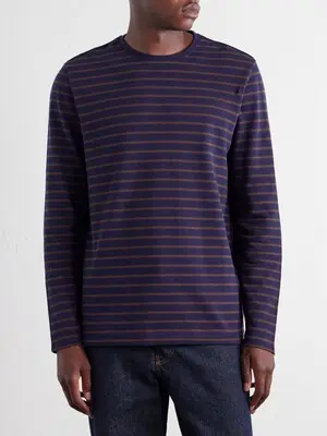 Mr P. Striped Cotton-piqué T-shirt