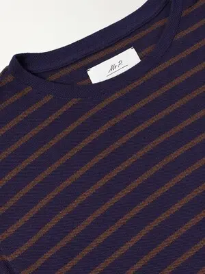 Mr P. Striped Cotton-piqué T-shirt