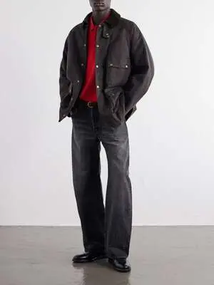 A.PRESSE Corduroy-trimmed Cotton-blend Jacket