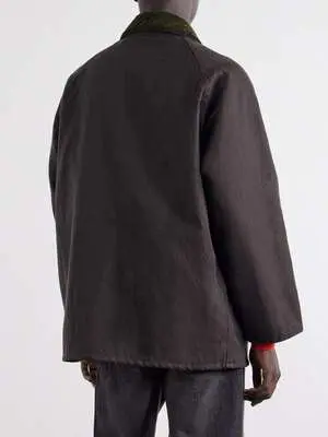 A.PRESSE Corduroy-trimmed Cotton-blend Jacket