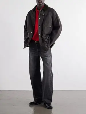 A.PRESSE Corduroy-trimmed Cotton-blend Jacket