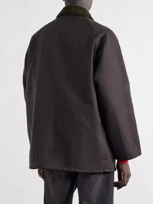 A.PRESSE Corduroy-trimmed Cotton-blend Jacket