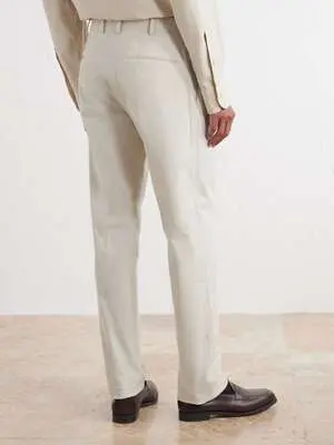 Brioni Straight-leg Stretch-cotton Gabardine Trousers