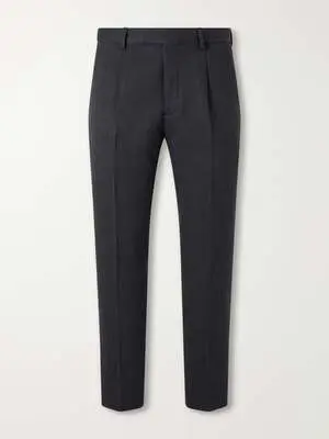 Zegna Straight-leg Wool And Cashmere-blend Twill Trousers