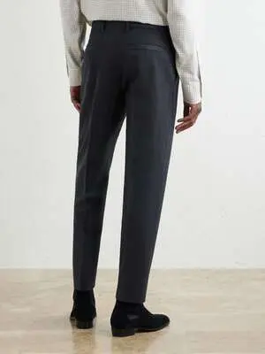 Zegna Straight-leg Wool And Cashmere-blend Twill Trousers