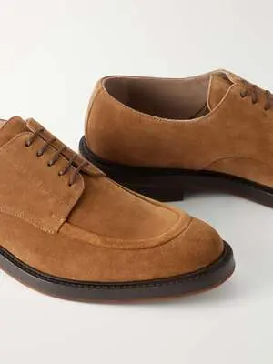 Manolo Blahnik Newbury Suede Derby Shoes