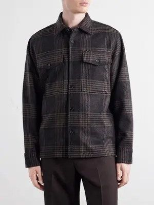 Rag & Bone Austin Prince Of Wales Wool-blend Overshirt
