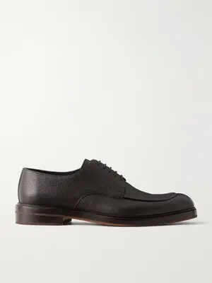 Manolo Blahnik Newbury Full-grained Leather Derby Shoes