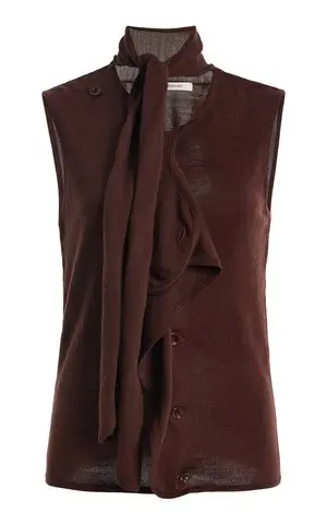 LEMAIRE Asymmetrical Jersey Knit Vest