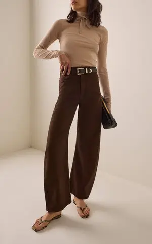 LEMAIRE Rigid High-rise Curved-leg Jeans