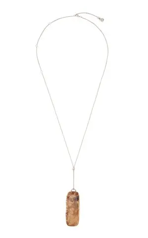 LEMAIRE Burl Wood Mirror Necklace - Brown