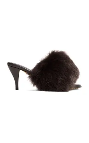 Bottega Veneta Cherry Shearling Mules