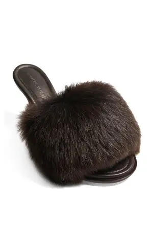 Bottega Veneta Cherry Shearling Mules