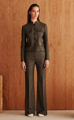 Lafayette 148 New York Lafayette Glen Plaid Wool Flare Pants