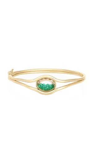 Moritz Glik 18k Yellow Gold Rastro Bracelet Petite Emerald - Green