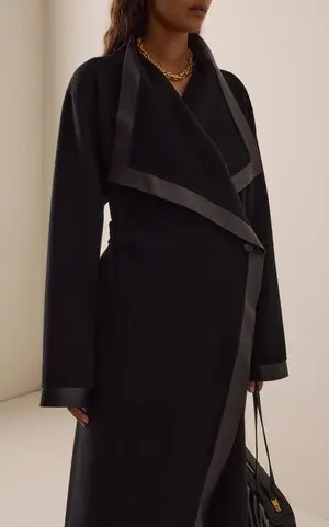 Lafayette 148 New York Belted Cashmere A-line Coat