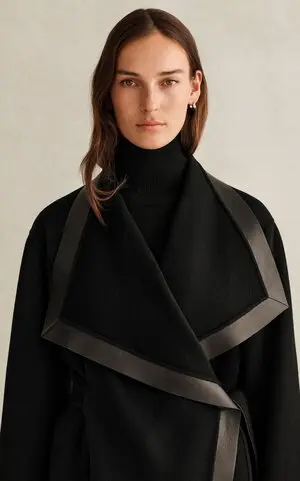 Lafayette 148 New York Belted Cashmere A-line Coat