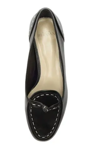 ALEXANDRE BIRMAN Slim Clarita Topstitch Leather Loafers