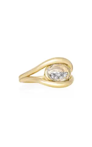 Moritz Glik 18k Yellow Cascavel East-west Ring Petite
