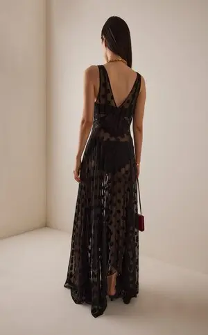 FLEUR DU MAL Silk Dot Gown