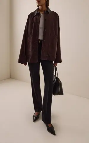 Lafayette 148 New York Cotton Corduroy Quilted Car Coat