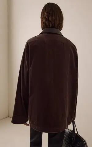Lafayette 148 New York Cotton Corduroy Quilted Car Coat