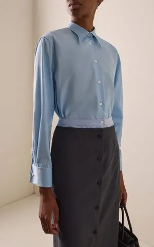 Prada Popeline Button-down Cotton Shirt
