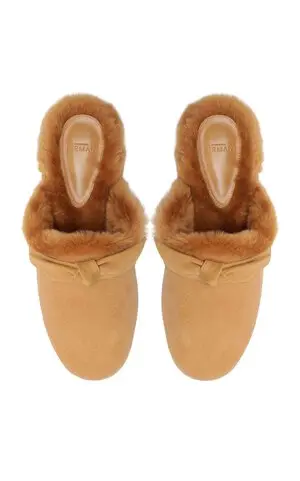 ALEXANDRE BIRMAN Clarita Babouche Shearling Mules