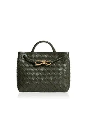 Bottega Veneta Small Andiamo Intrecciato Leather Bag - Green