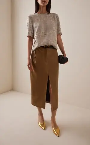 Partow Dina Silk-blend Jacquard Top
