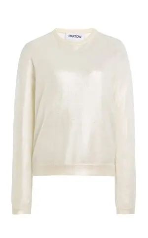 Partow Eldridge Pima Cotton Sweater - Silver