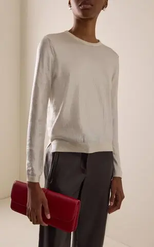 Partow Eldridge Pima Cotton Sweater - Silver