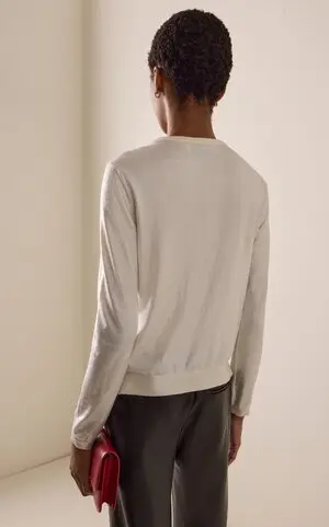 Partow Eldridge Pima Cotton Sweater - Silver