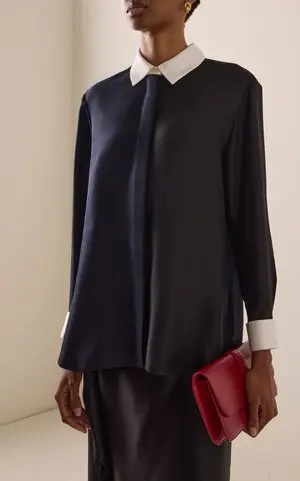 Partow Dahlia Silk-twill Shirt