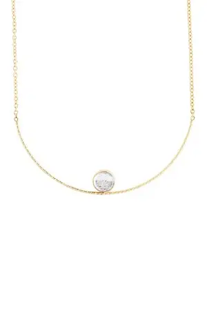 Moritz Glik 18k Yellow Bambole 15 Pave Necklace