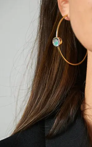 Moritz Glik 18k Yellow Aro 50 Hoop Earrings