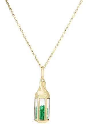 Moritz Glik 18k Yellow Gold Farol Necklace Emerald - Green