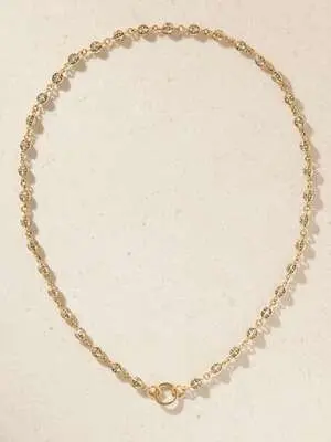 LUCY DELIUS 14-karat Rhodium-plated Diamond Necklace - Gold