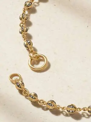 LUCY DELIUS 14-karat Rhodium-plated Diamond Necklace