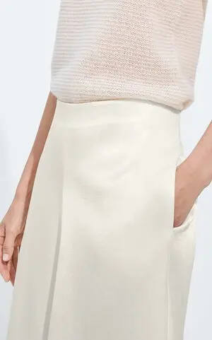 Bottega Veneta Satin Midi Slip Skirt