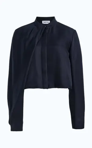 Partow King Silk Blouse - Navy