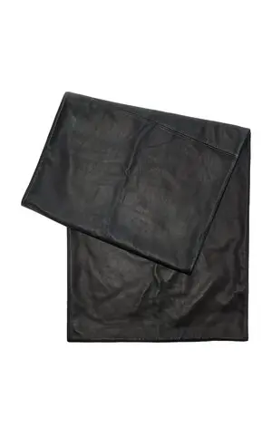 TOTEME Wide Leather Scarf - Black