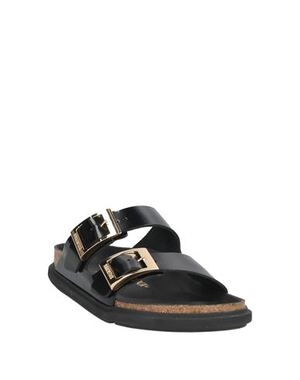 BIRKENSTOCK Glossed Leather Sandals With Buckle Fastening