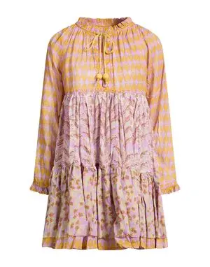 Yvonne S Mini Dress Lilac Size Cotton