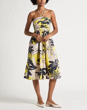 TWINSET Halterneck Tropical Print Midi Dress