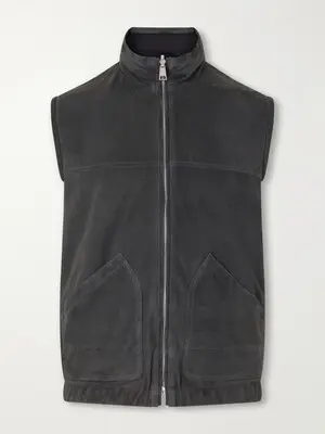 VALSTAR Reversible Suede And Shell Vest - Black