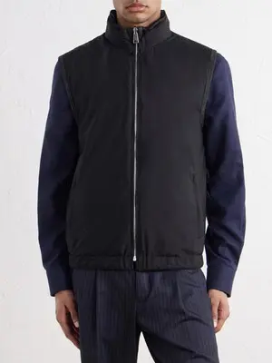 VALSTAR Reversible Suede And Shell Vest - Black