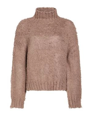 ROBERTO COLLINA Turtleneck Taupe Size Silk - Grey