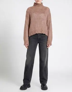 ROBERTO COLLINA Turtleneck Taupe Size Silk